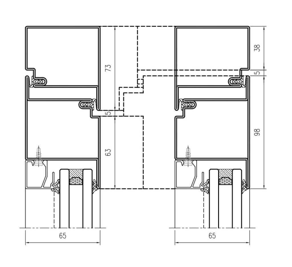 K65-M65-steel-center-pivot-door-system - KINOGE
